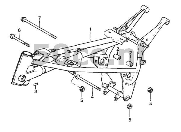 Exploded view honda - mt5 - framescooters, bromfietsen en 2-takt ...
