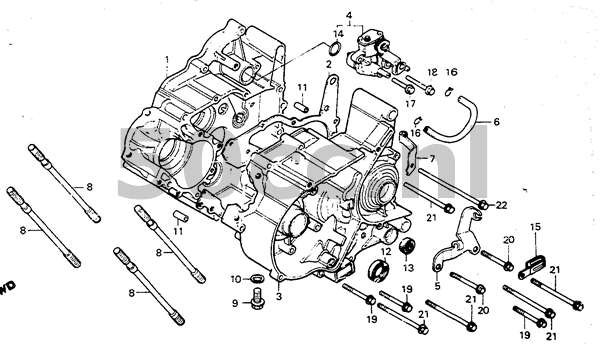 Exploded view honda - mb5 - carterscooters, bromfietsen en 2-takt ...